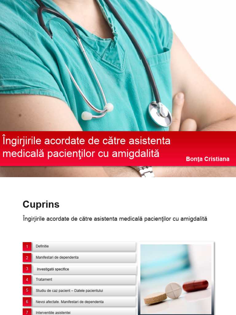Prezentare Proiect Amigdalita | PDF