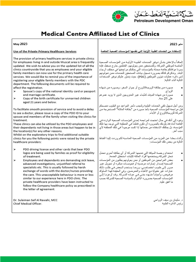 PDO Approved Primary HealthCare List - 2023 | Download Free PDF ...