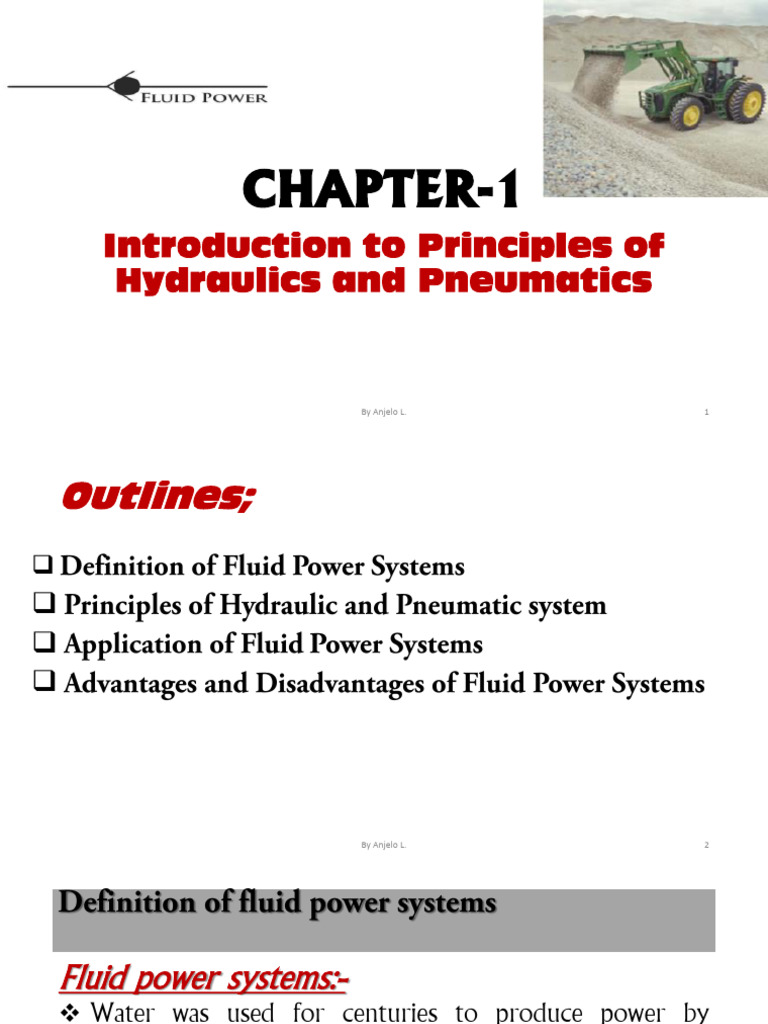 Fluid Power System, CHAPTER-1 | Download Free PDF | Gases | Pressure
