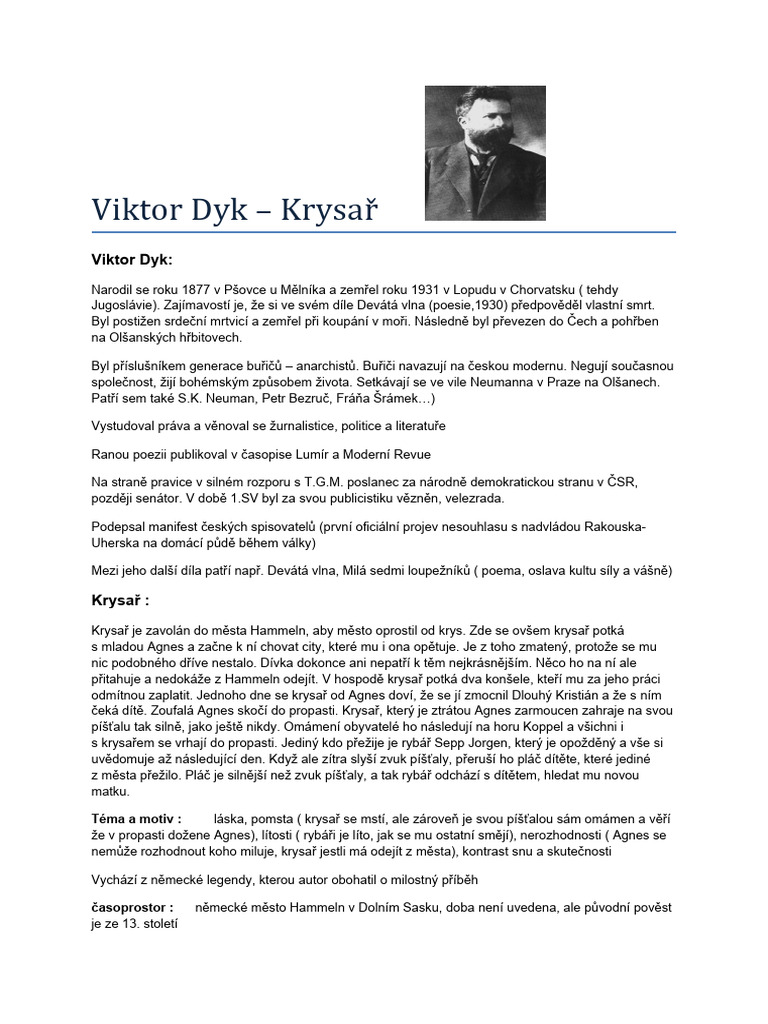 Viktor Dyk | PDF
