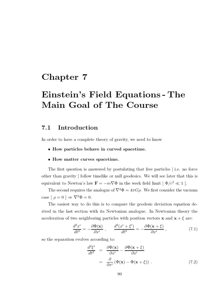 Intro To Special Relativity & General Relivity Chapter 7 | PDF ...