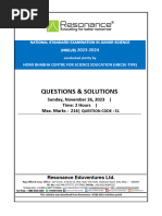 NSEJS 2022 Answer Key and Solutions | PDF