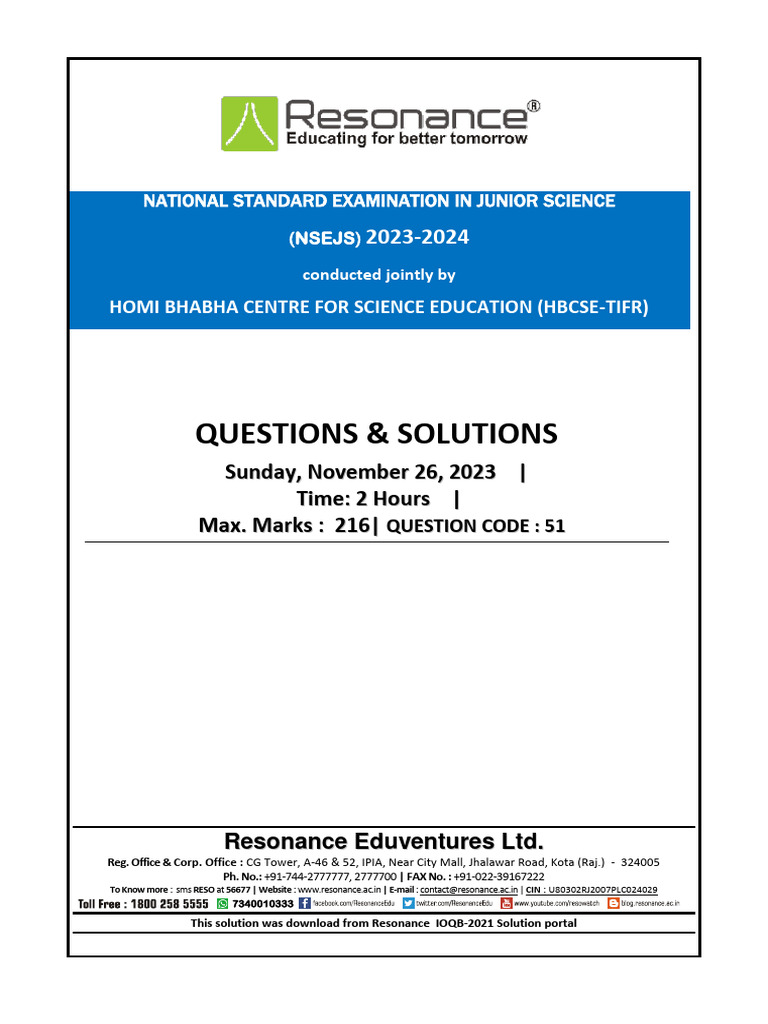 NSEJS Paper Code 51 v3 | PDF | Nature | Chemical Substances