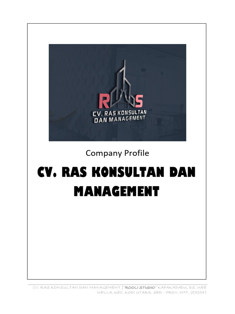 Profil CV. Ras Konsultan dan Management | PDF
