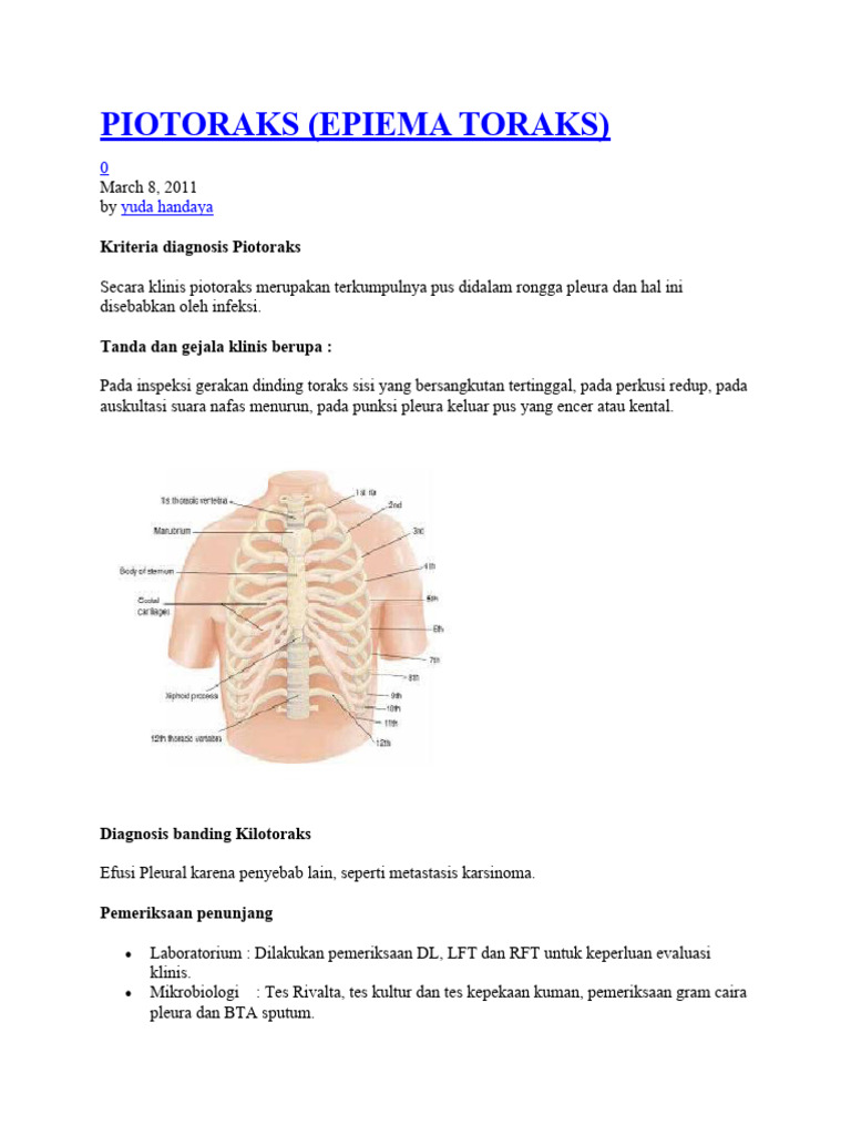 Diagnosis dan Terapi Piotoraks | PDF | Pengembangan Diri | Sains ...