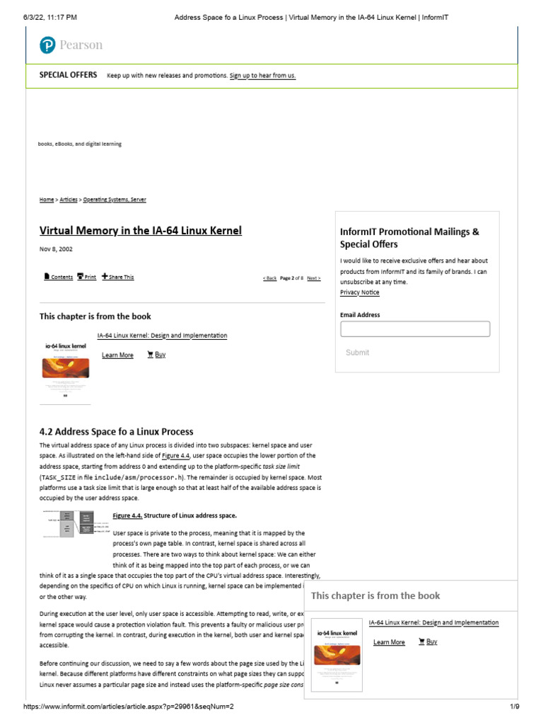 Address Space Fo A Linux Process - Virtual Memory in The IA-64 Linux Kernel - InformIT | PDF ...