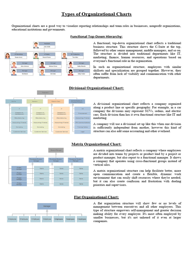 Types of Organizational Charts | PDF | Organizational Structure | Economies