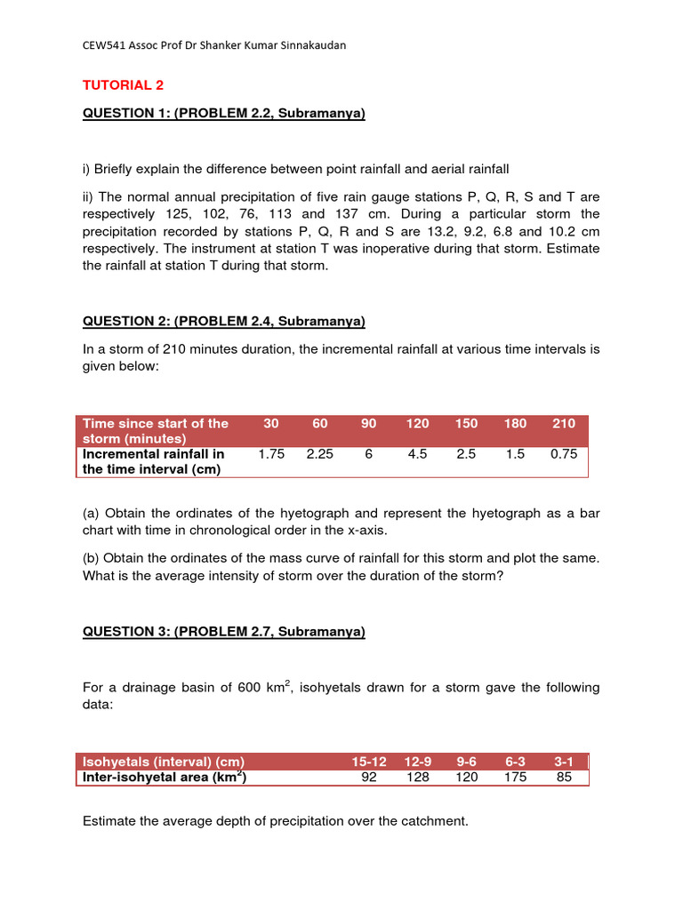 Hydrology Problem-Solving Guide | PDF