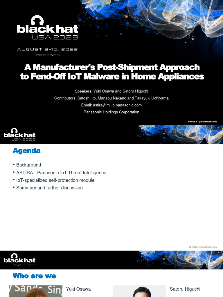 A Manufacturer'S Post-Shipment Approach To Fend-Off Iot Malware in Home Appliances | PDF ...