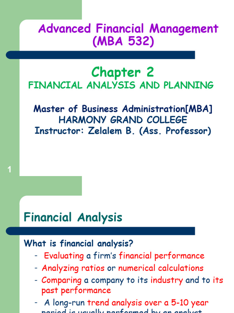 CHAPTER II - Financial Analysis and Planning | PDF | Dividend | Equity ...
