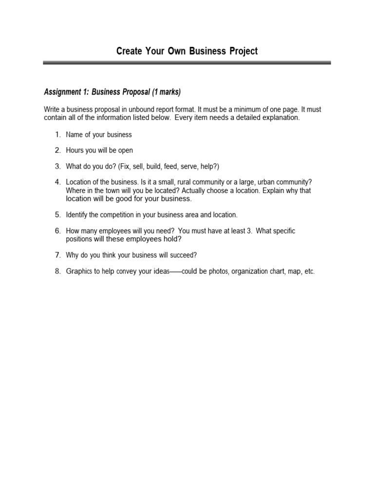 Create Your Own Business Project 2022 Final | PDF | Graphics | World ...