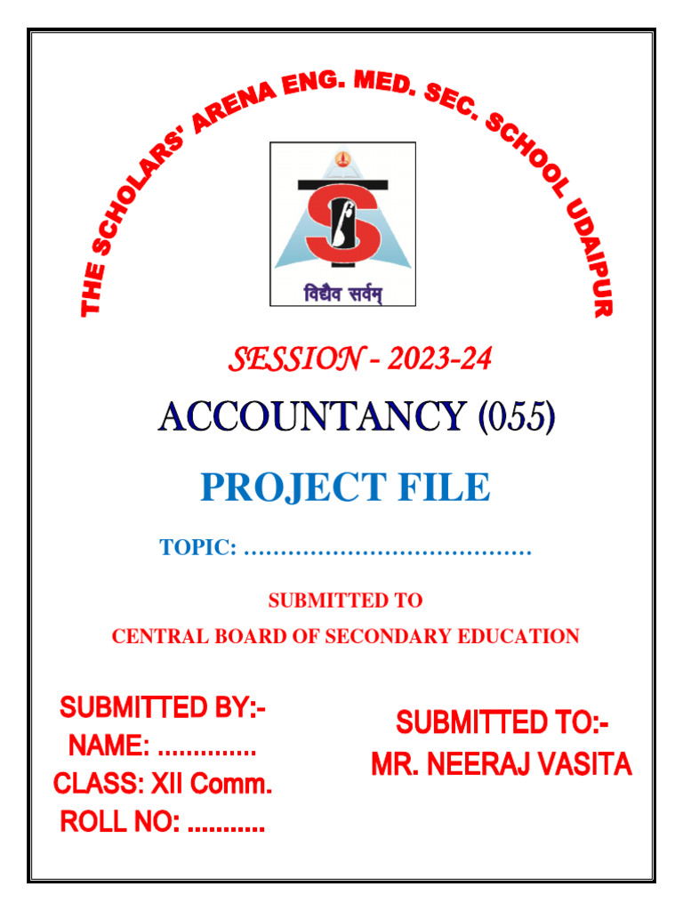 Class Xii - The Scholars' Arena Eng. Med. Sec. School Front Page (2023 ...