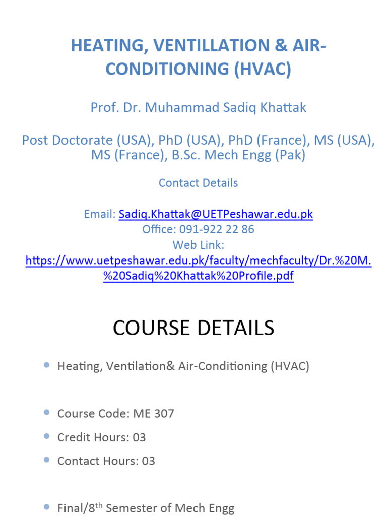 HVAC Lecture 1 | PDF | Latent Heat | Evaporation
