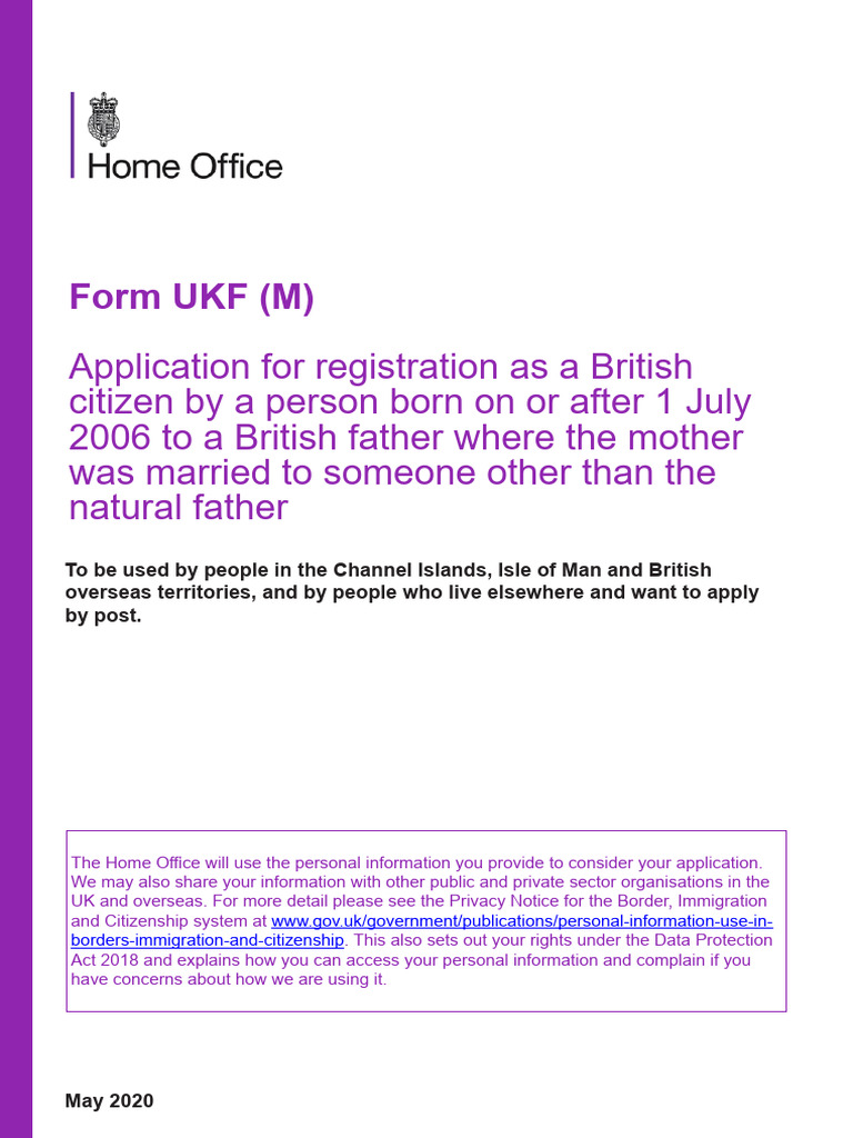 Form Ukf - M - 05 20 | PDF