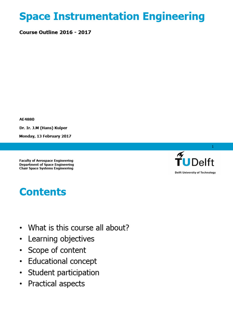 Course Outline 2016-2017 | PDF | Engineering | Physical Sciences