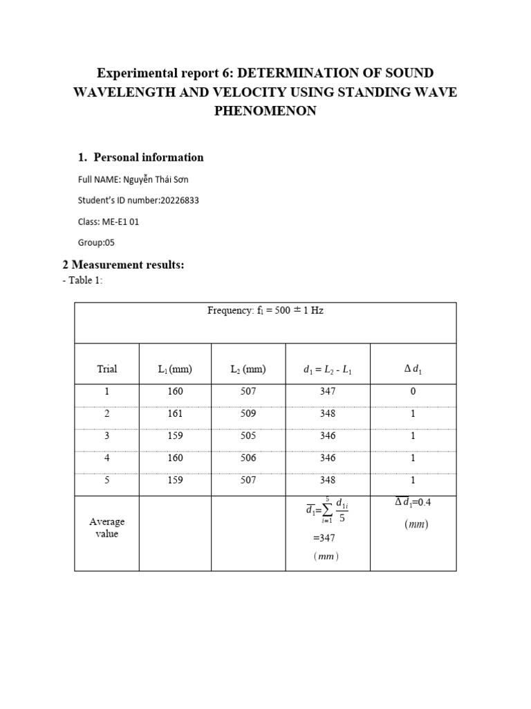 Experiment 6 | PDF | Frequency | Scientific Phenomena