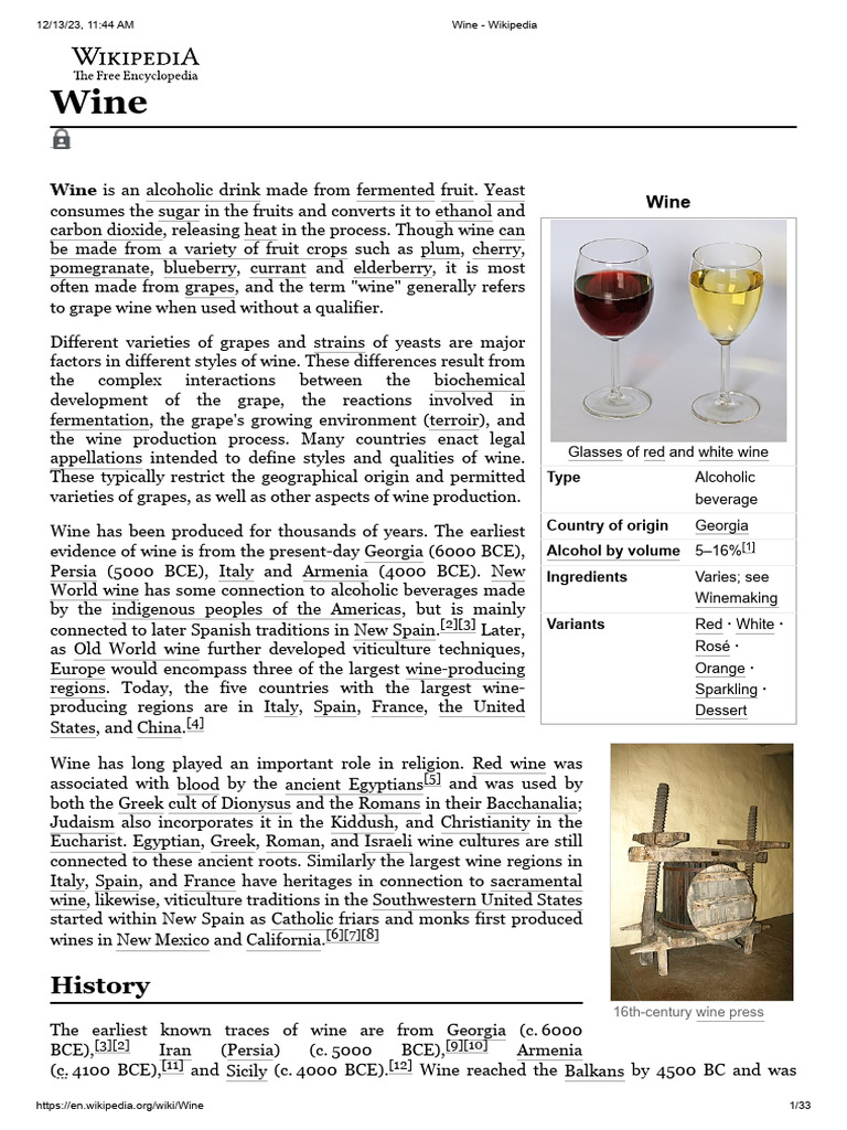 Wine - Wikipedia | PDF | Wine | Rose