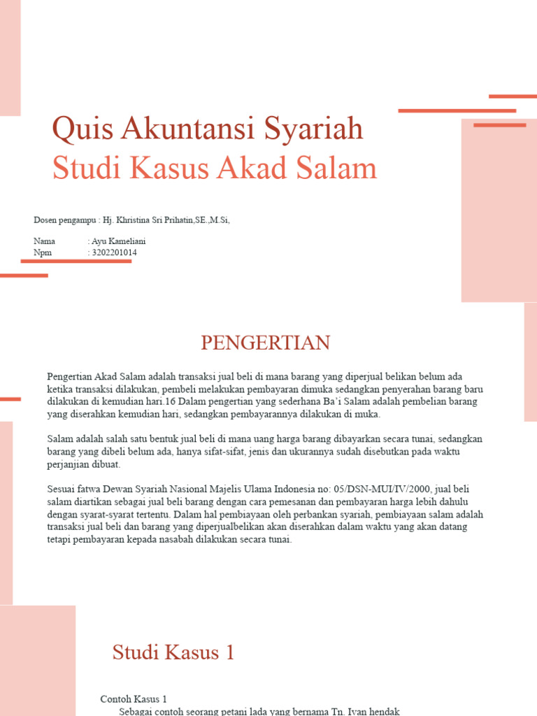 Quis Akad Salam | PDF