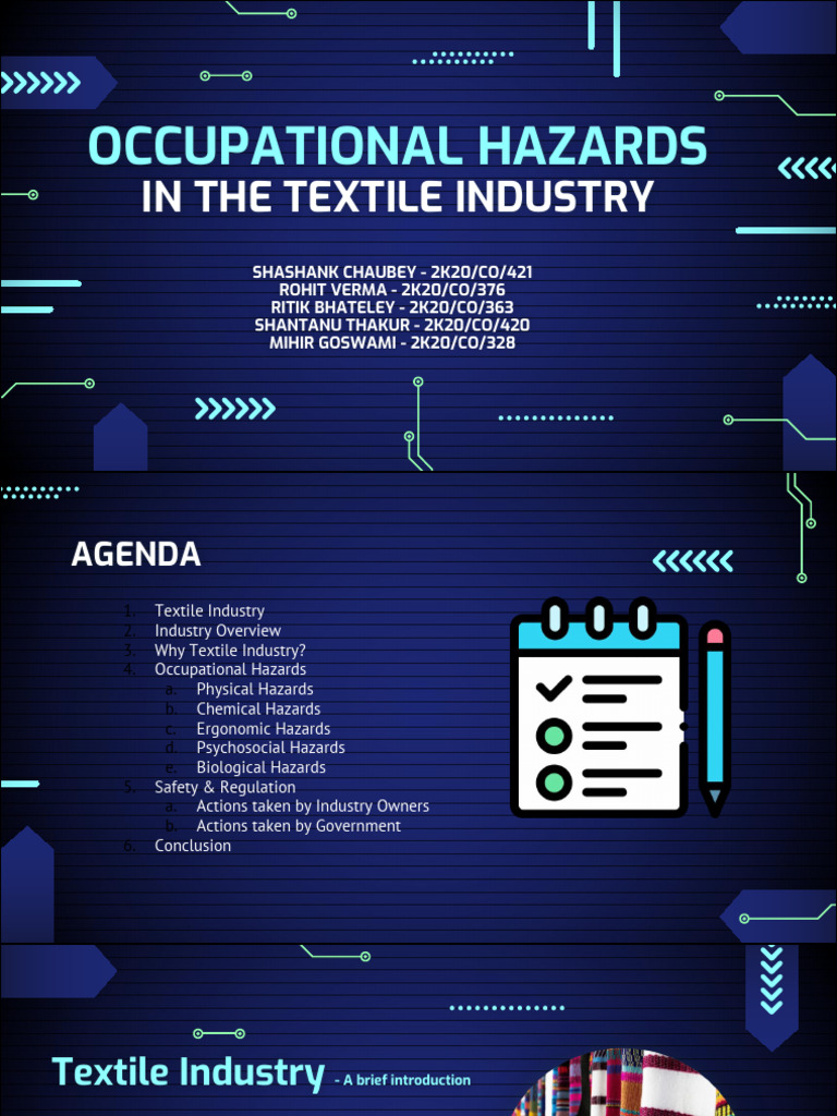 Occupational Hazards in Textile Industry | PDF | Occupational Safety ...