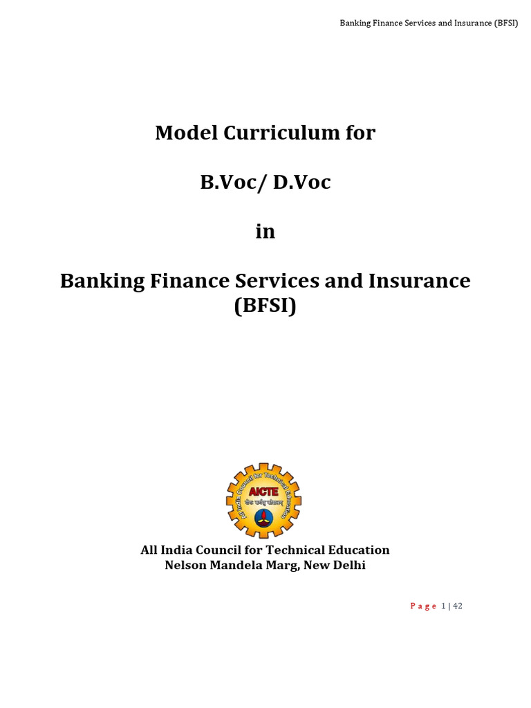 BFSI Curriculum | PDF | Risk | Banks