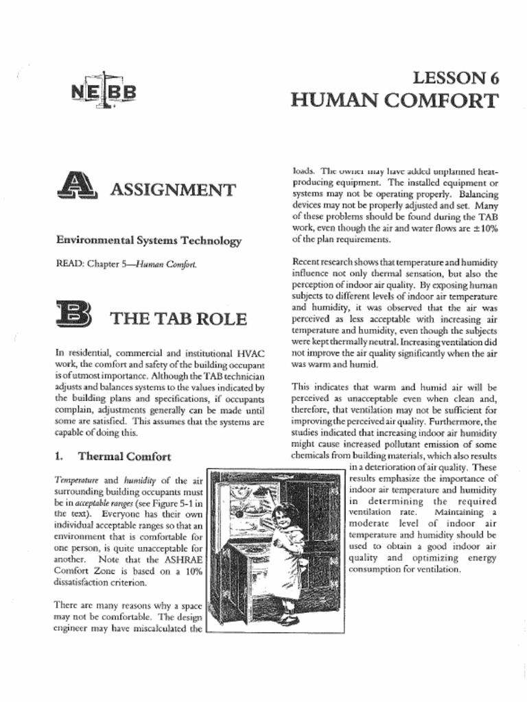 Lesson 6 - Human Comfort | PDF
