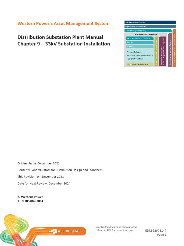 Distribution Substation Plant Manual Chapter 9 20211217 | PDF ...