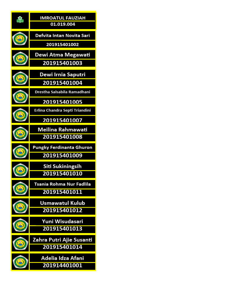 Name Tag | PDF