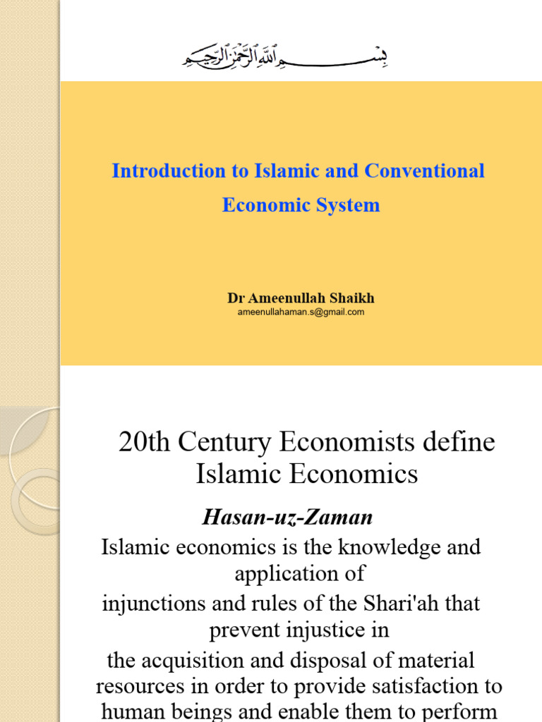 Islamic vs. Conventional Economics | PDF | Capitalism | Economics