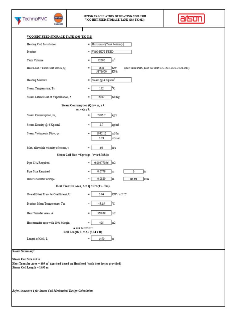 Steam Coil Sizing | PDF | Pipe (Fluid Conveyance) | Process Engineering