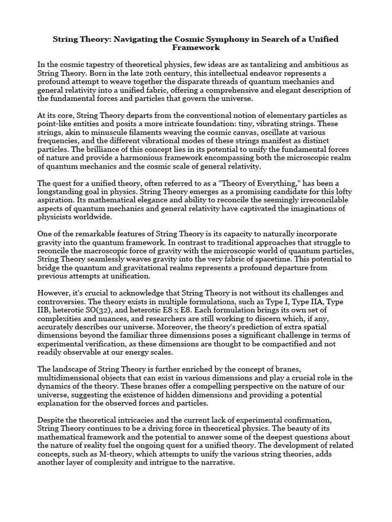 String Theory | PDF | String Theory | Quantum Mechanics