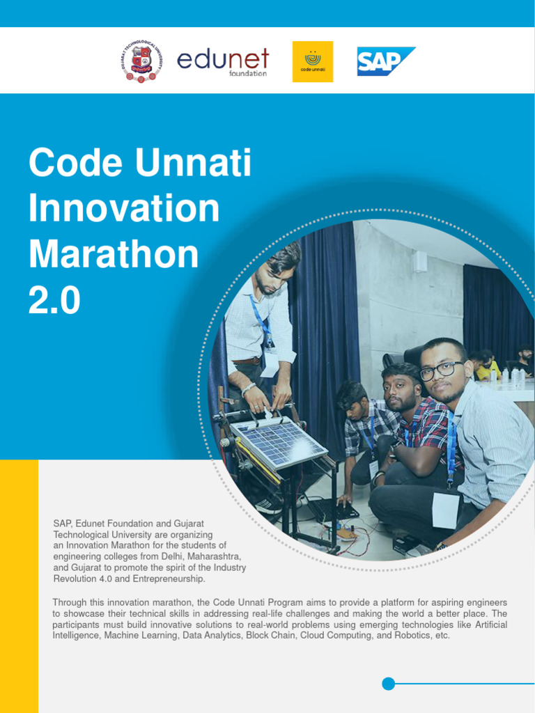 Brochure - CodeUnnati-Innovation Marathon 2.0 | PDF | Sustainability | Innovation