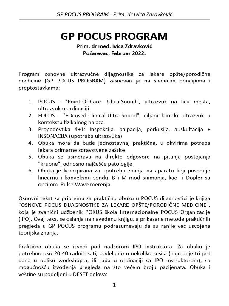 GP Pocus Program | PDF