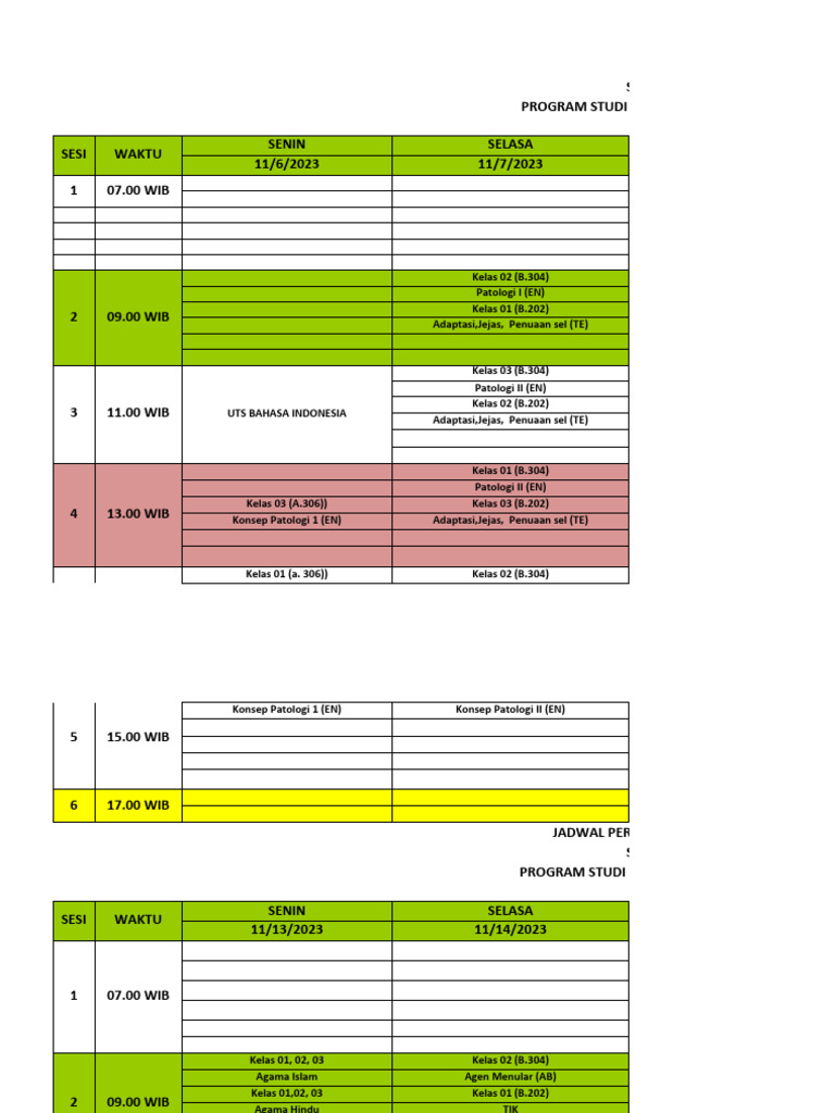 Jadwal IDK 2023 Final | PDF