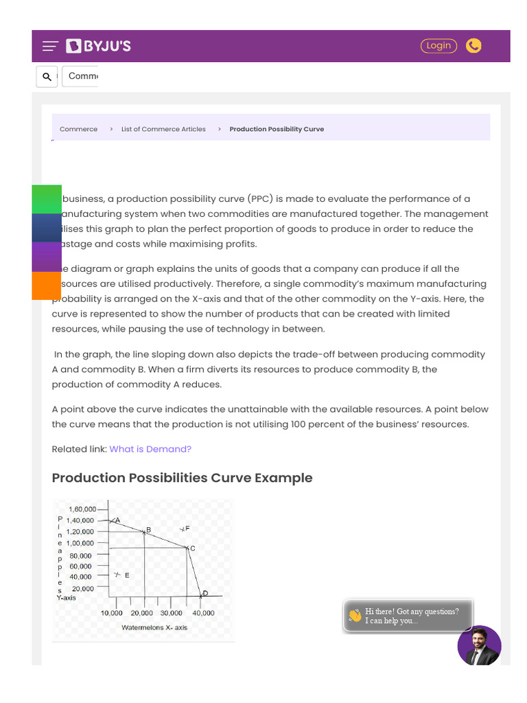 Byjus Com Commerce Production Possibility Curve | PDF | Economies ...