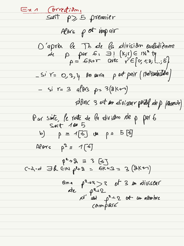 Correction Exercice de Révision | PDF