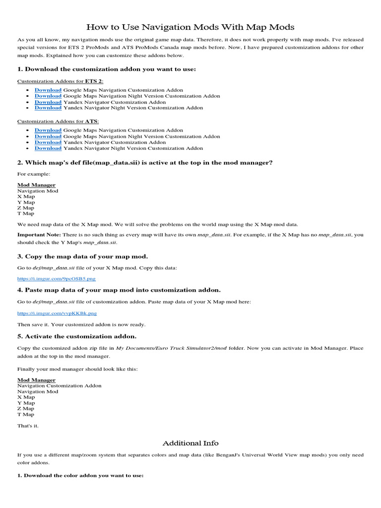 How To Use Navigation Mods With Map Mods | PDF | Operating System Families | Software