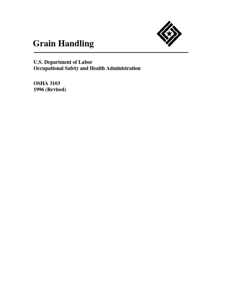 OSHA 3103-Grain Handling | PDF | Occupational Safety And Health ...