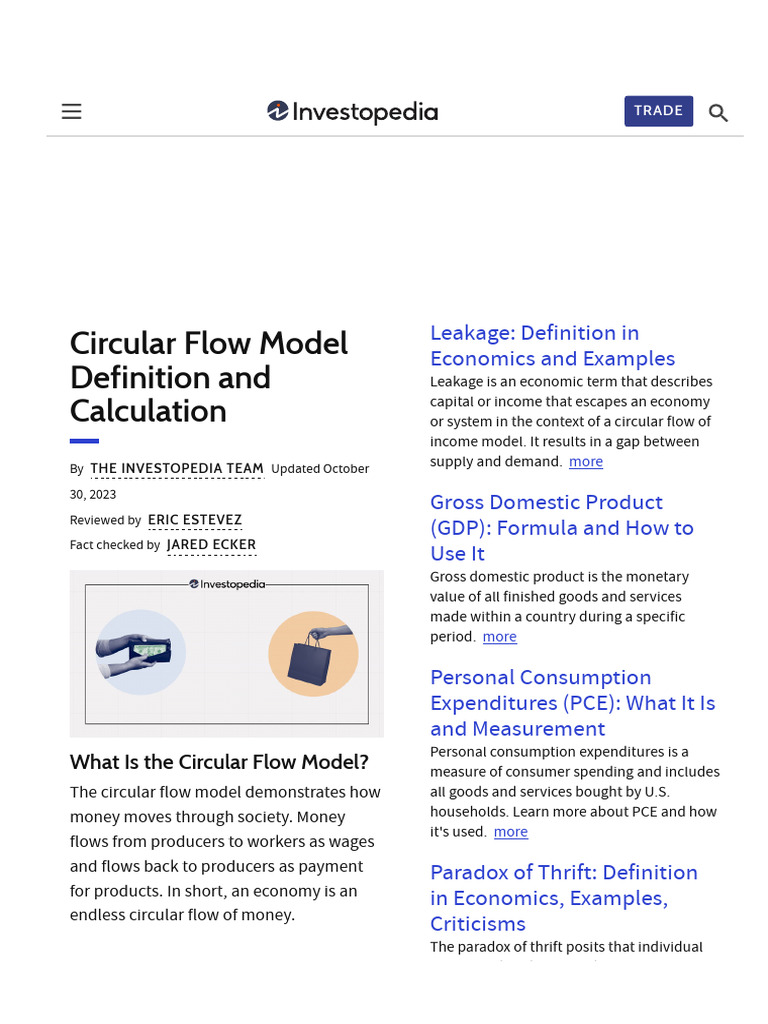 WWW Investopedia Com Terms Circular Flow of Income ASP | PDF | Gross ...