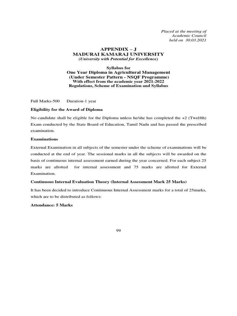 Appendix J Diploma Agicultural Management | PDF | Supply Chain ...