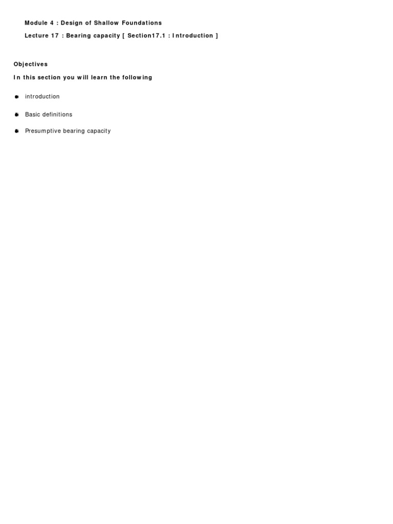Module 4 Design of Shallow Foundations | PDF | Geotechnical Engineering ...