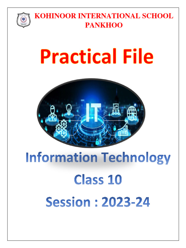 It Practical File Grade 10 New | PDF | Spreadsheet | Worksheet