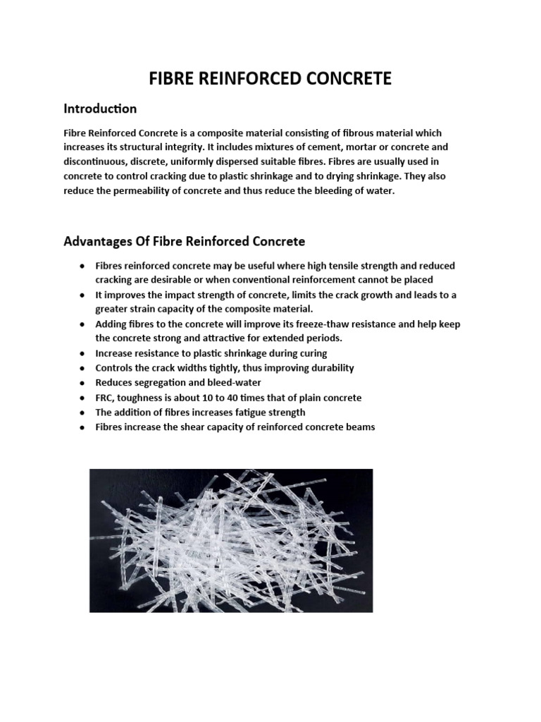 Fibre Reinforced Concrete | PDF