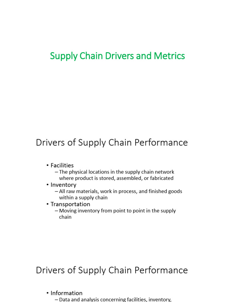 Supply Chain Performance Essentials | PDF | Supply Chain | Pricing