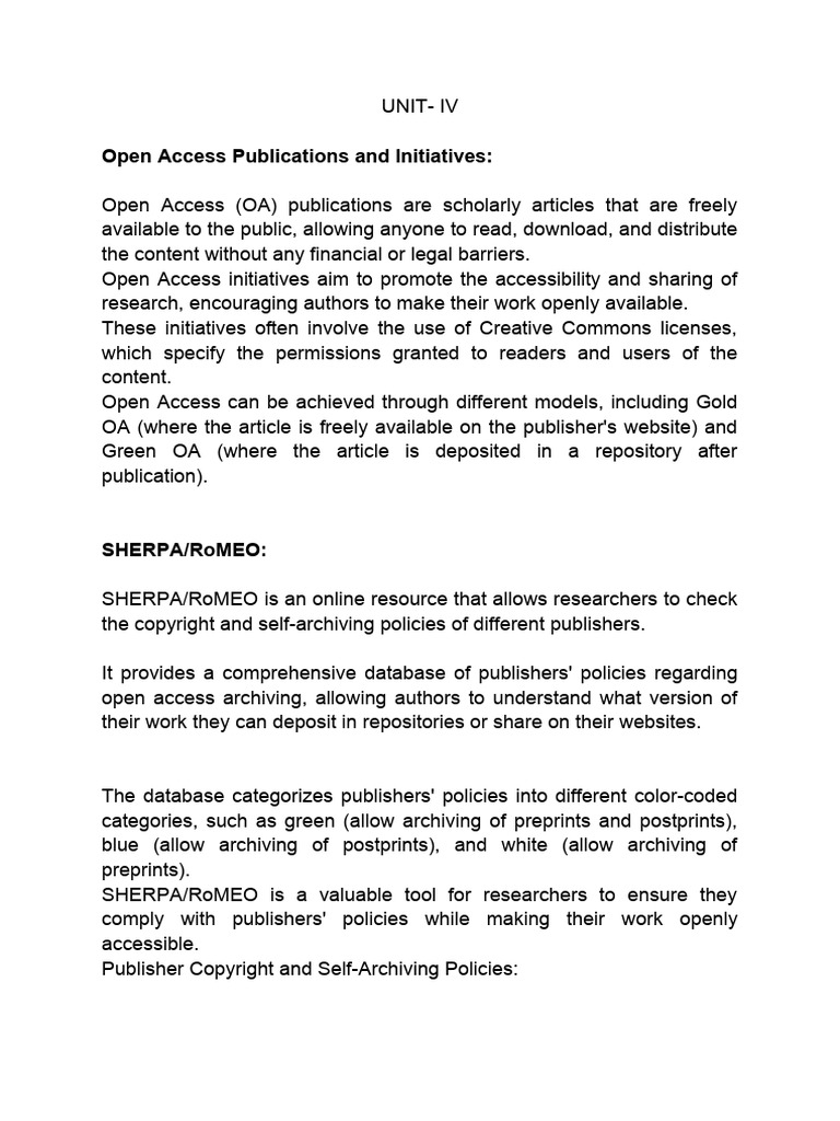 UNIT IV & V PHD Notes | Download Free PDF | Open Access | Digital Library