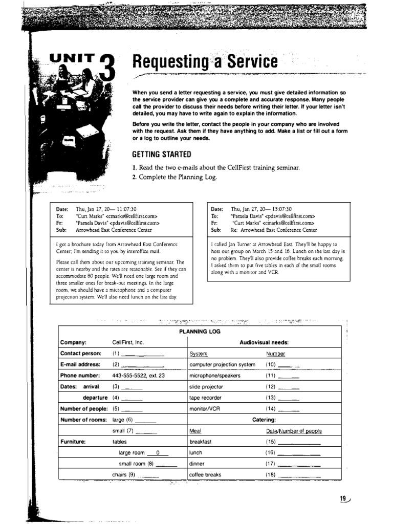 W3 U3 Requesting A Service | PDF