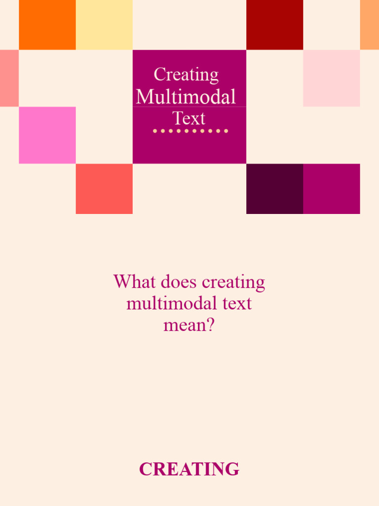 Creating Multimodal Text | PDF