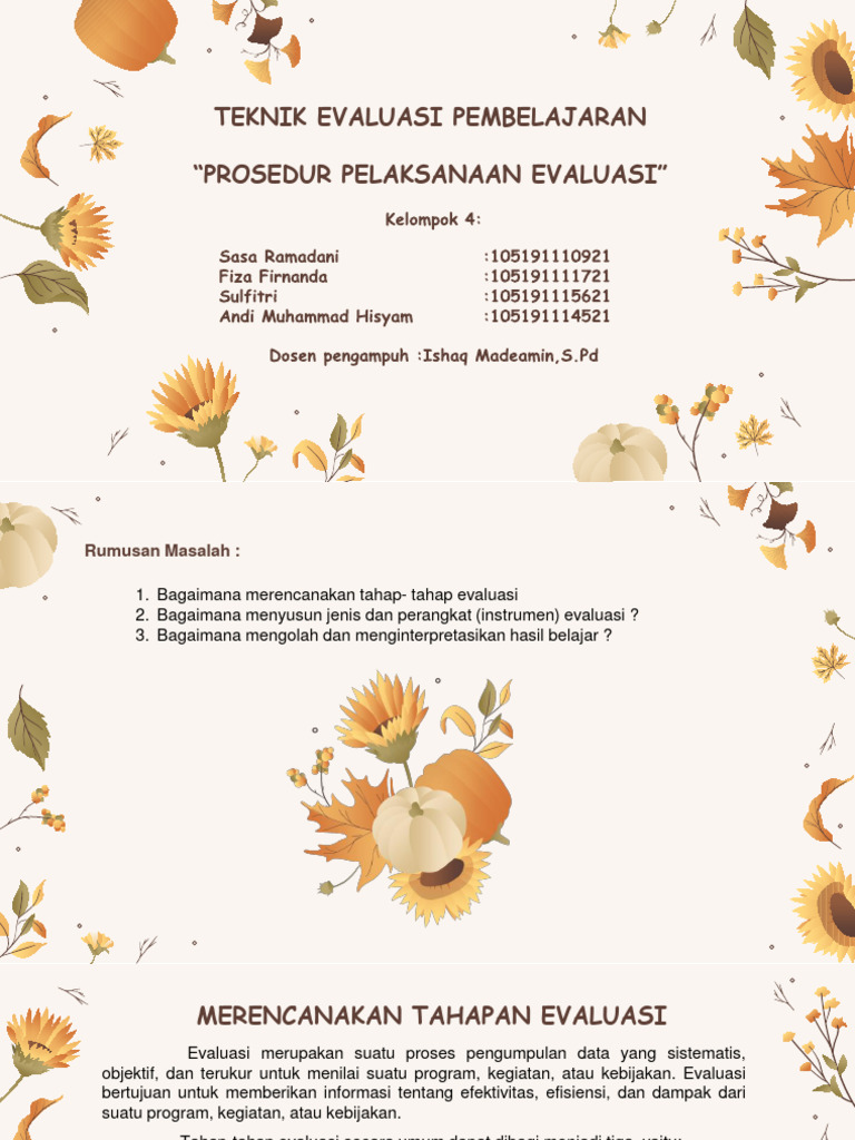 Prosedur Pelaksanaan Evaluasi, Kelompok 4 | PDF | Bisnis