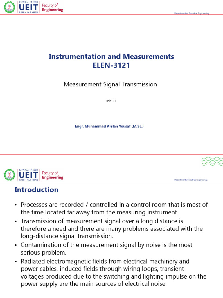 Measurement Signal Transmission | PDF