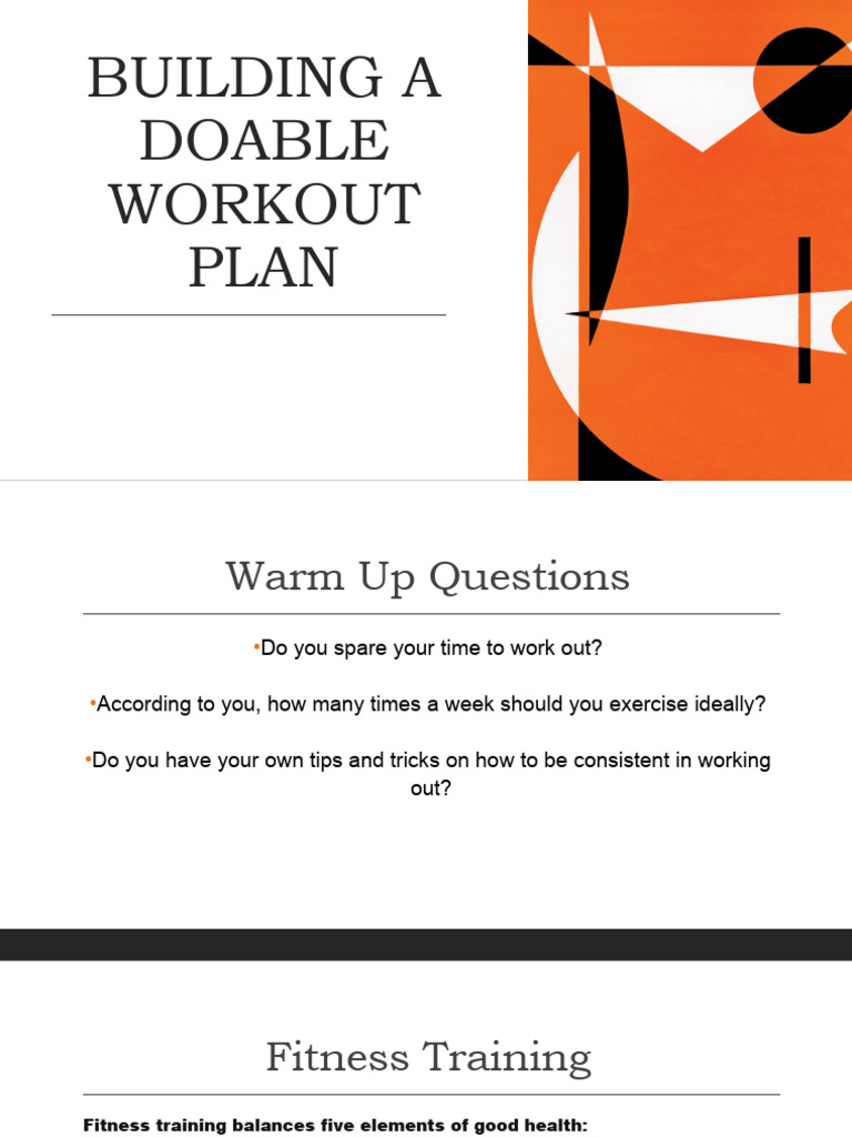 Building A Doable Workout Plan | PDF | Physical Fitness | Aerobic Exercise
