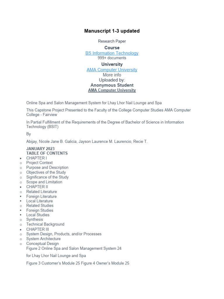 Manuscript Ama University | PDF | Html | E Commerce